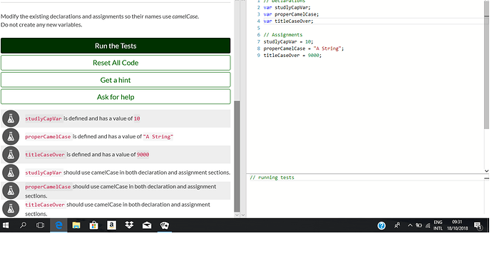 Hello, i cant seem to run the tests, whenever i press run test, the ...