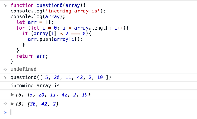 Print All Even Numbers From Array JavaScript The FreeCodeCamp Forum