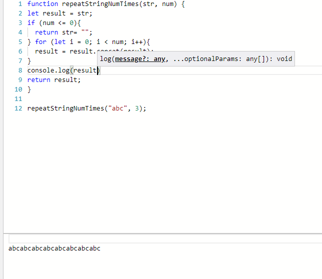 Basic algorithm: Repeat a String. loop problem - JavaScript - The ...