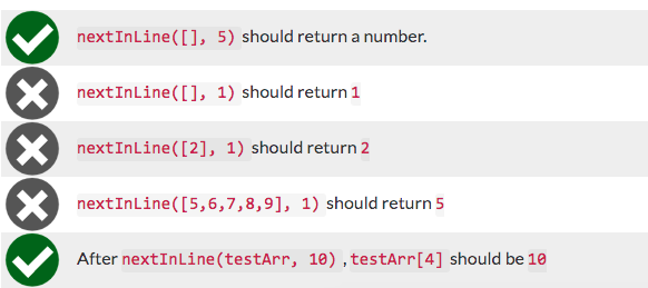 Stand in Line - challenge what am I missing? - JavaScript - The ...
