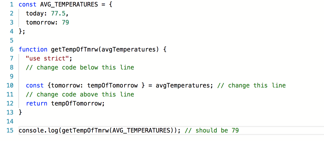 Usage Of Destructuring Assignment To Assign Variables From Objects